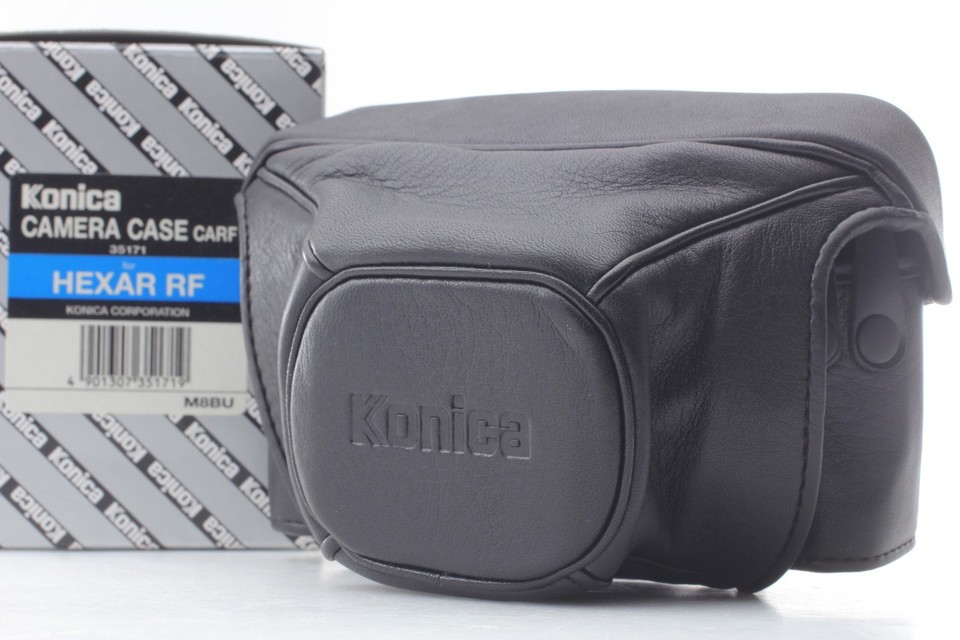[UNUSED in Box] Konica HEXAR RF CAMERA CASE CARF Leather Black From JAPAN | eBay