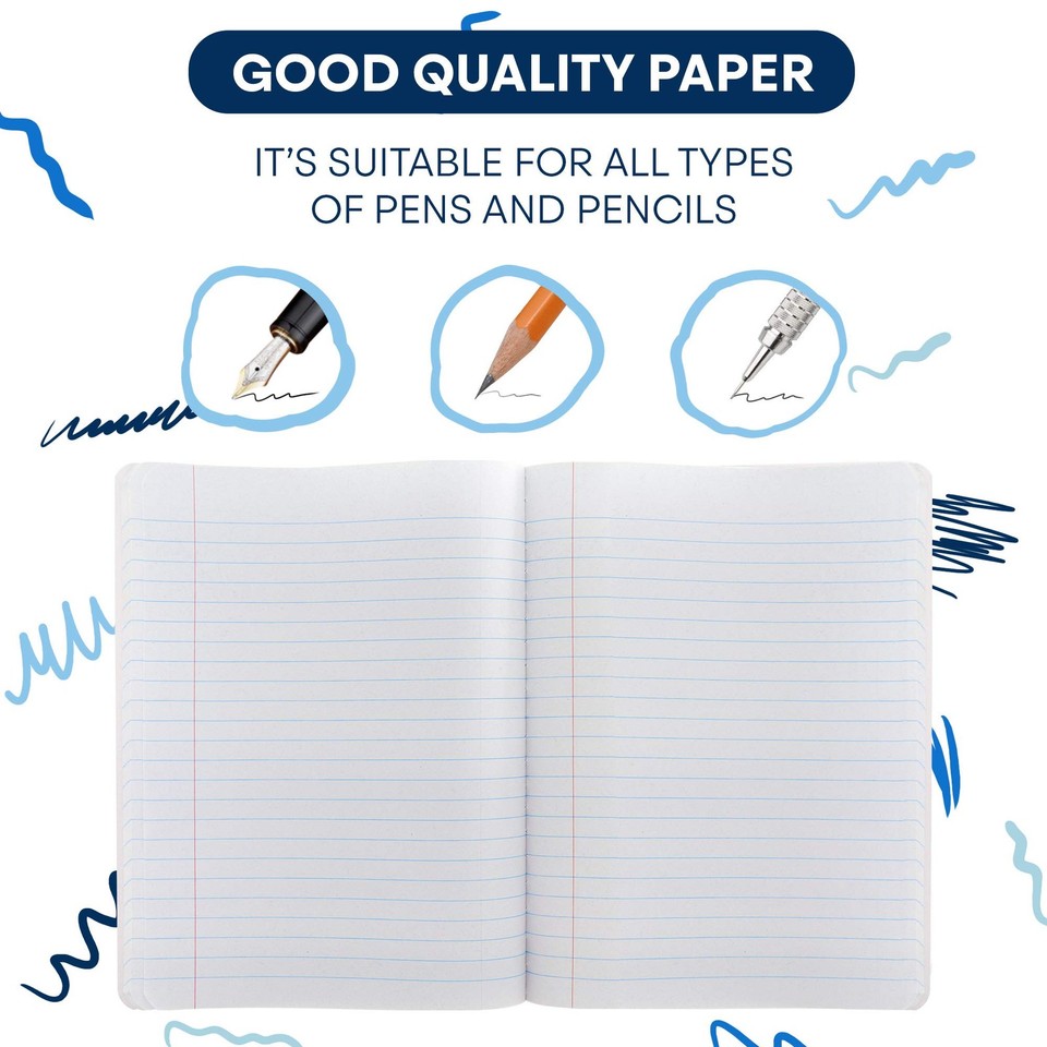 Marble Composition Notebook Wide Ruled Black and White Composition ...