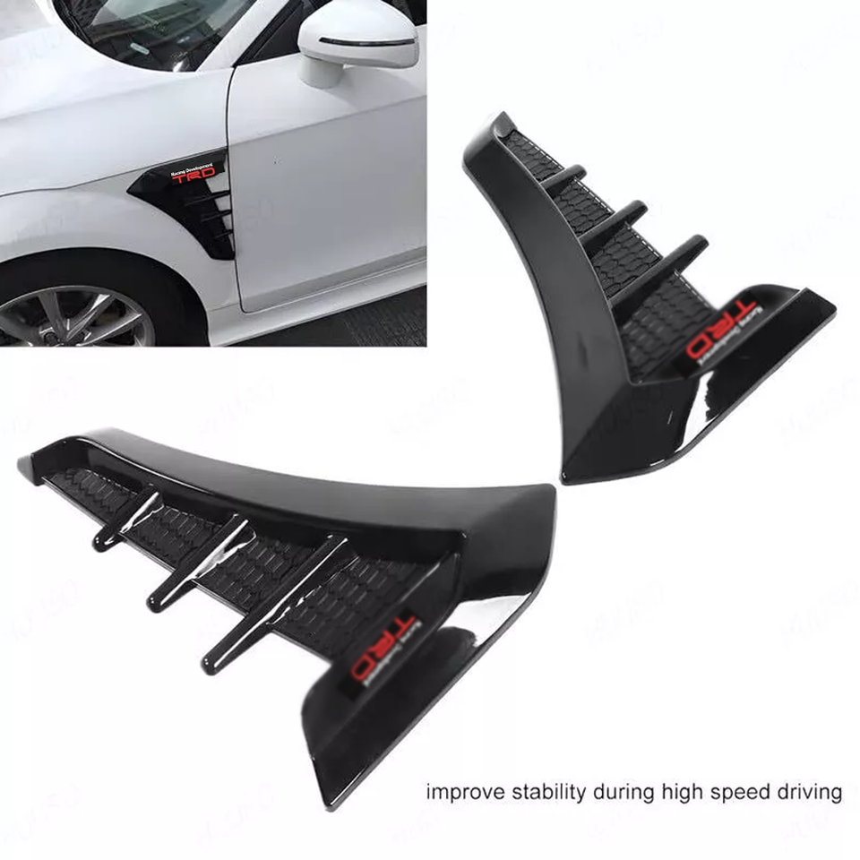 Sport TRD Black Soft TPU Side Fender Vents Air Wing Trim Accessories ...