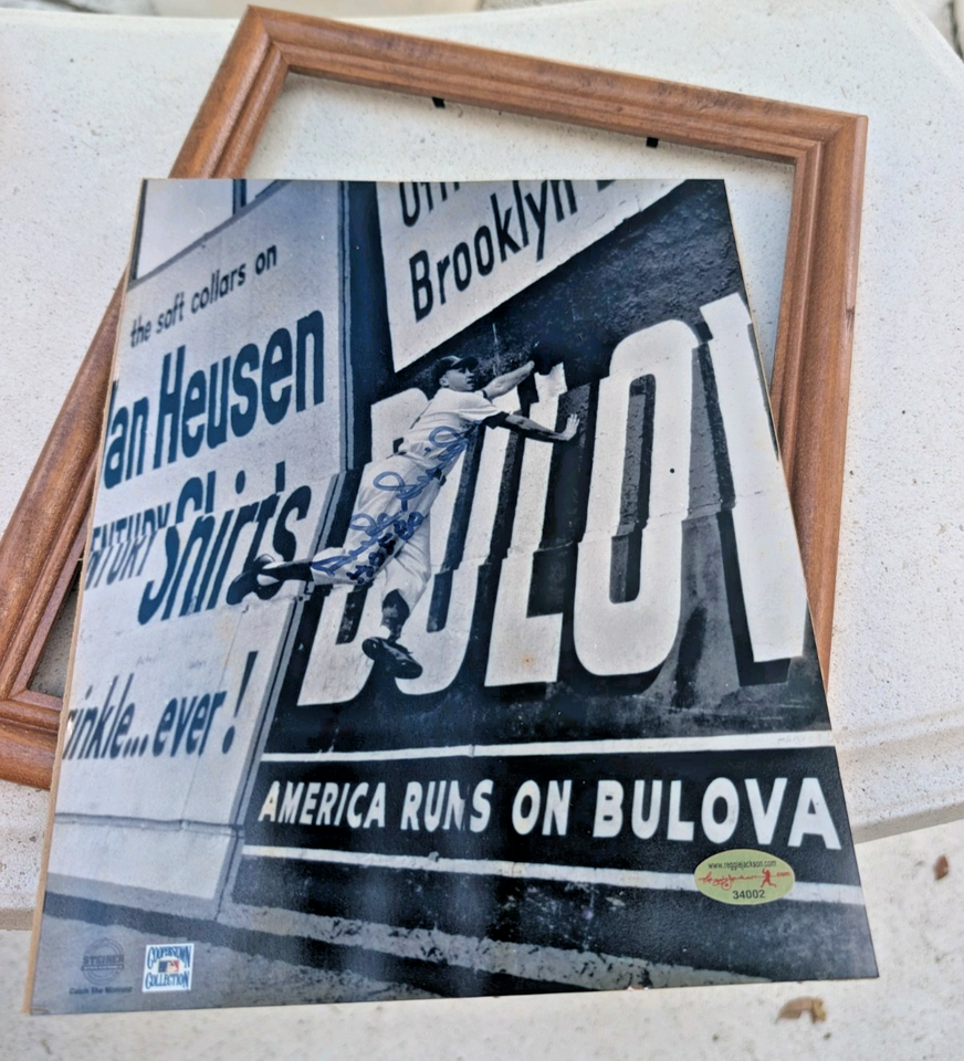 Duke Snider wall climb signed b&w Steiner Photo w/ Reggie Jackson ...