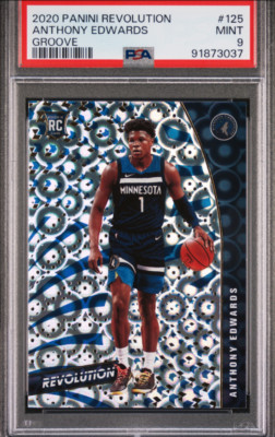 2020-21 Panini Revolution Groove #125 Anthony Edwards RC Rookie PSA 9 ...