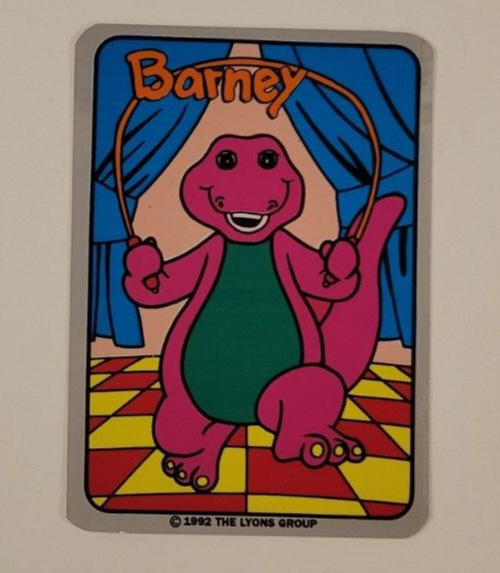 BARNEY Jump Roping EXERCISING DINOSAUR 1992 Prism VENDING MACHINE ...