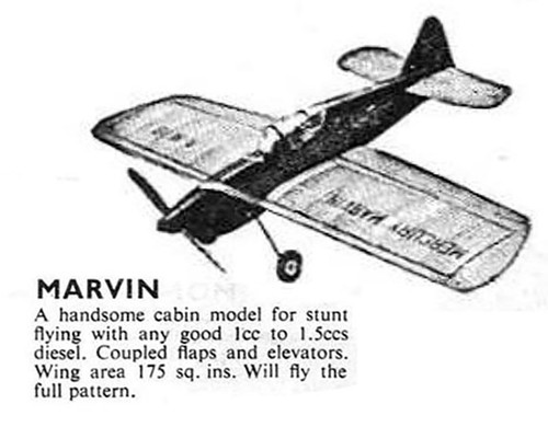 Model Airplane Plans (UC): Marvin 30" for .06-.09ci (1-1.5cc) Engine by ...