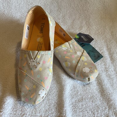 Tom’s Bunnies And Chicks Shoes Ortholite Insoles SZ-5 New | eBay