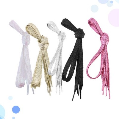 5 Pcs Flat Shoelaces Silk Onion Pearlescent Shoe Lace Strings For ...