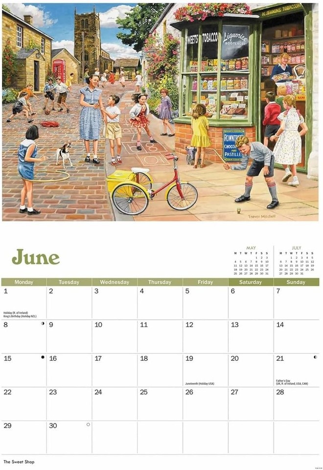 Carousel Worldwide, Golden Days Trevor Mitchell 2026 A4 Wall Calendar ...