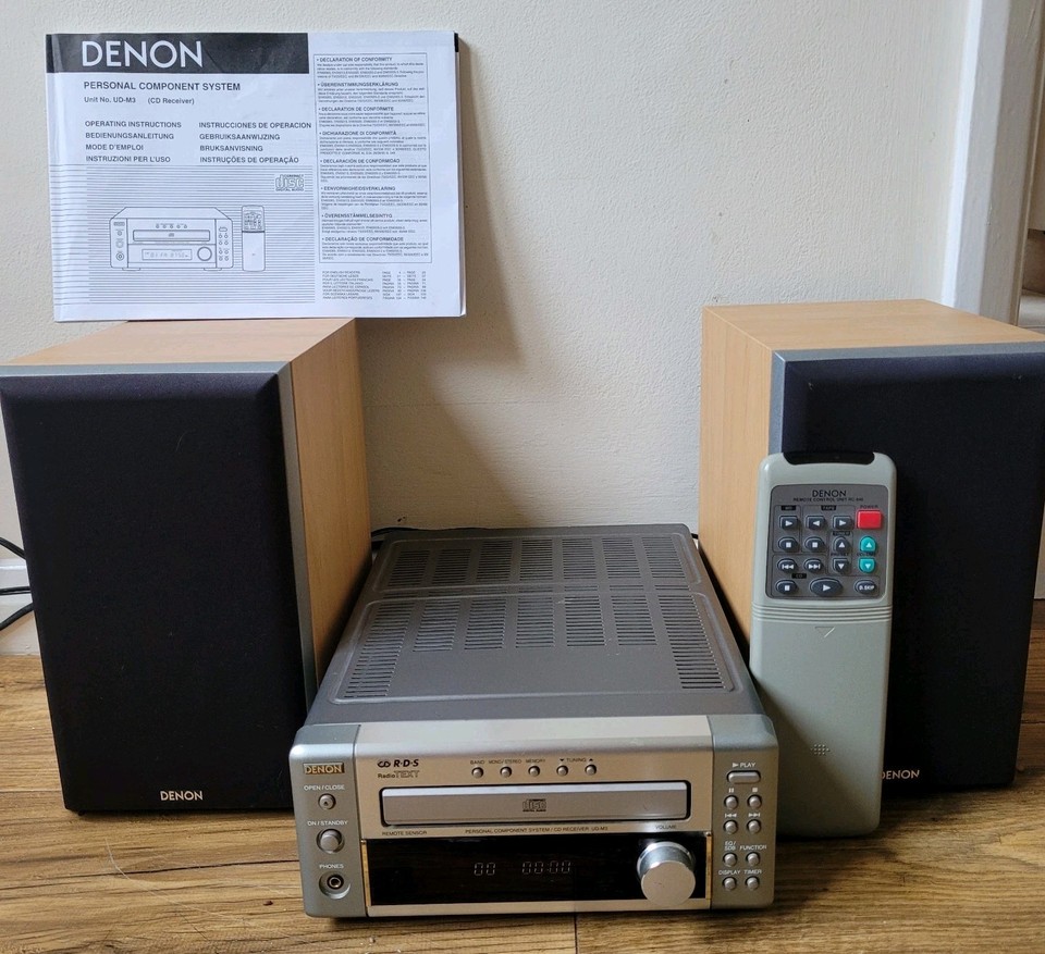 Denon UD-M3 CD Receiver Player Amplifier Speakers System Remote Tested ...