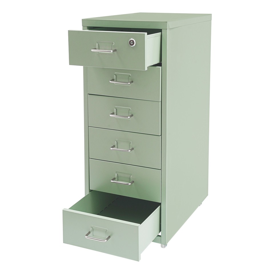 Metal File Cabinet 6 Tiers Vertical File Cabinet with Lock Modern ...