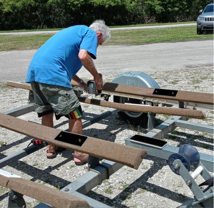 Boat Trailer Bunk Slides Pads, E-Z Slide & BunkEnders, 8 Pads (3"x10 ...