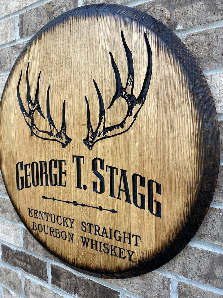 Authentic George T Stagg Logo Distillery Bourbon Barrel Head 21 ...