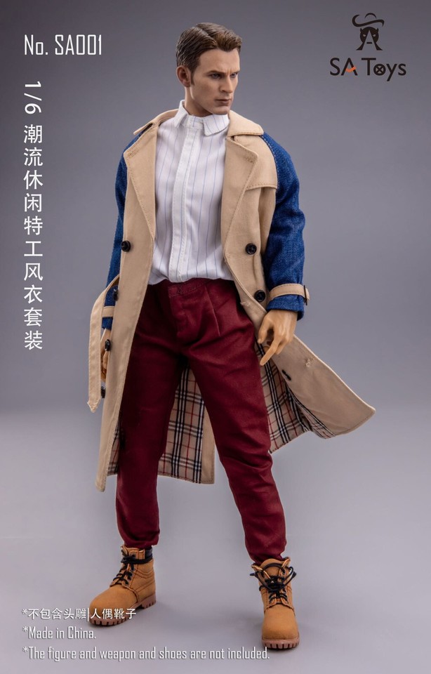 SA Toys 1:6 Trendy Casual Agent Trench Coat FOR Action Figure [SAT-001B ...
