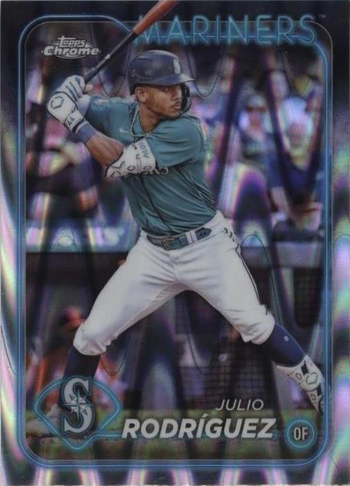 2024 Topps Chrome - Julio Rodriguez #300 RayWave Refractor for sale ...