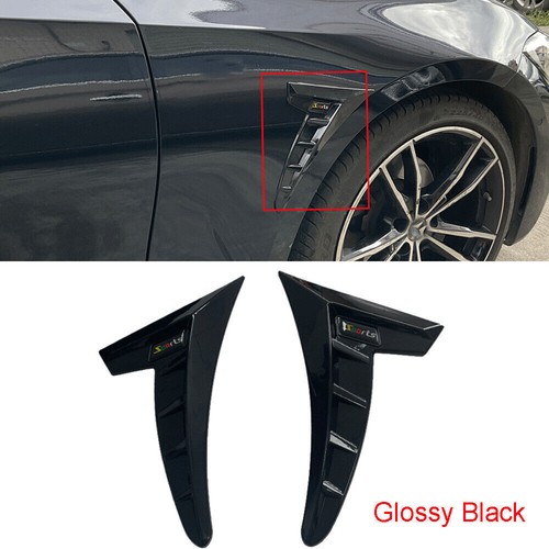 Glossy Black Car Side Fender Wing Air Flow Intake Vent Trim Sticker ...