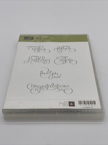 Stampin Up Well Scripted Clear Mount Rubber Stamp Set Dear Father ...