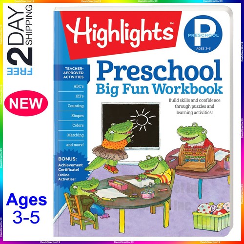 Big Preschool Workbooks Kindergarten Pre-K Early Learning Books for ...