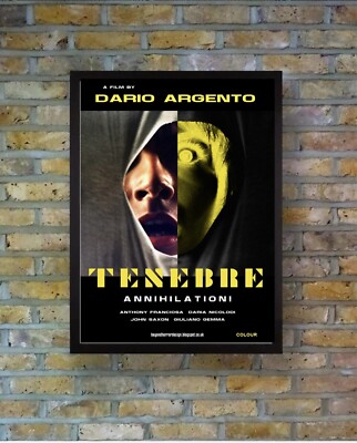 VINTAGE "Tenebre" 1982 Dario Argento Film Poster Modern A3 Fine Art ...