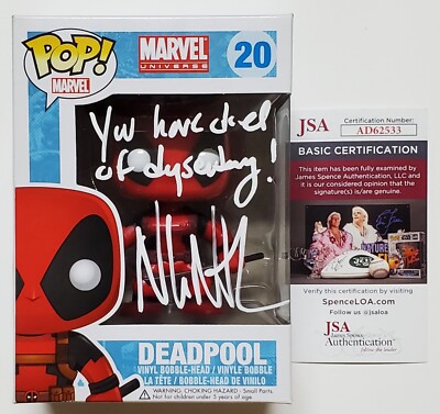 NOLAN NORTH SIGNED DEADPOOL FUNKO POP FIGURE W/JSA CERT MARVEL ...