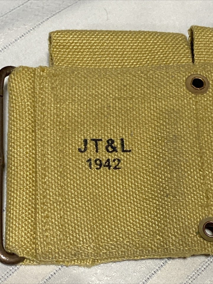 US WW2 Khaki Canvas M1923 Cartridge Belt Reproduction, JT & L Marked | eBay