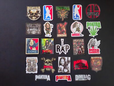 Pantera Stickers Dimebag Darrell Decals Heavy Thrash Metal Band Cowboy ...