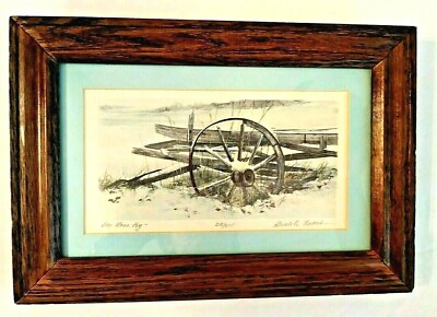 Lithograph by GERALD LUBECK Signed & Numbered DAY GONE BY 9 1/2" x 6 1/ ...