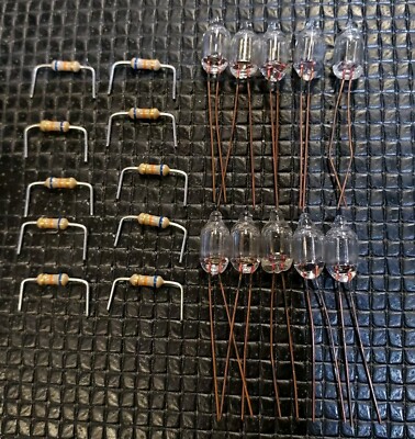 10X Amber Neon Bulb Indicator 105 to 125 Volts AC/DC With Resistors | eBay