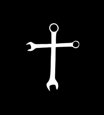 Mechanics Wrench Tool Cross Christian DieCut Vinyl Window Decal Sticker ...