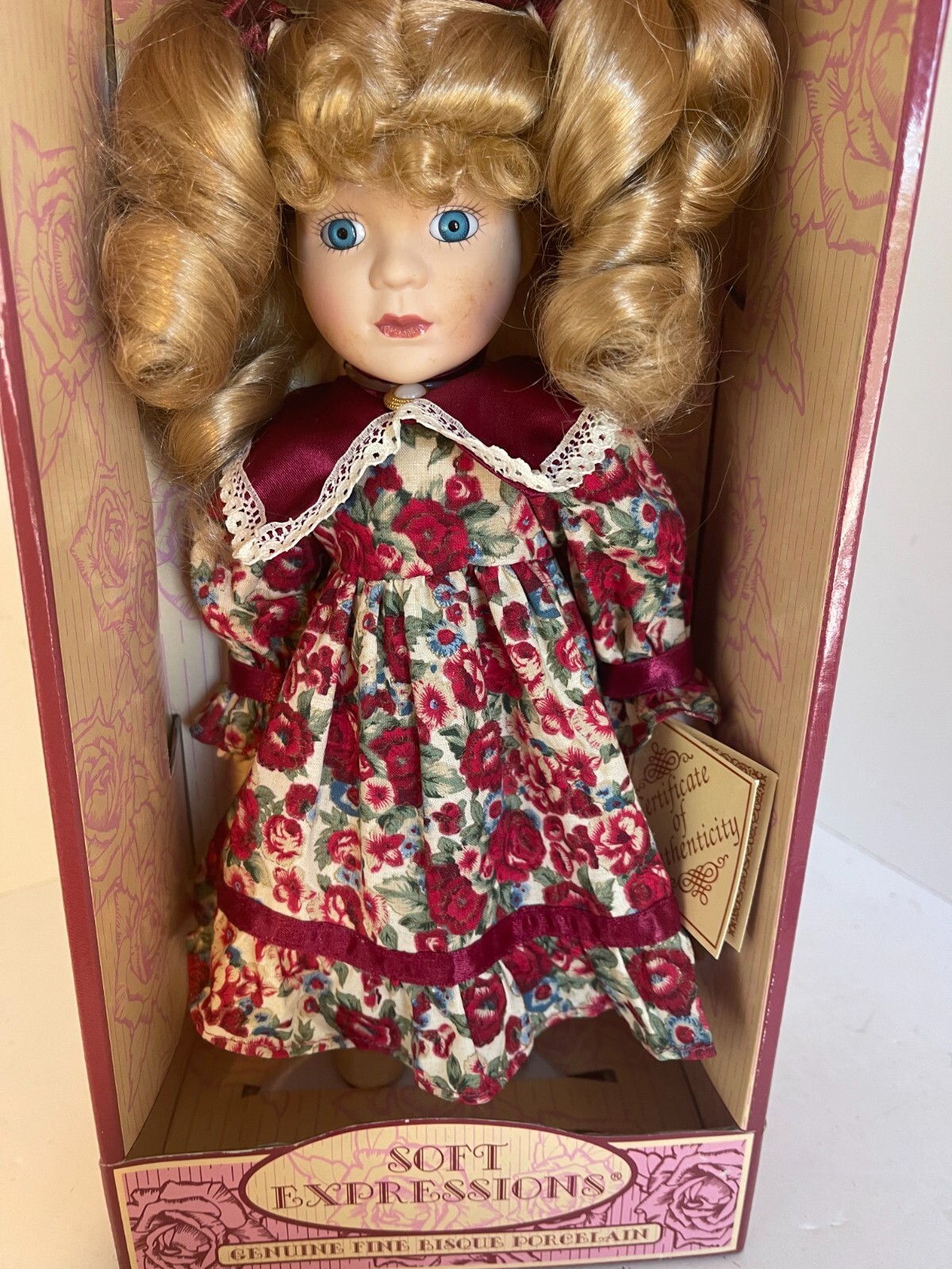Soft Expressions Porcelain Doll Blonde Hair Blue Eye in Box | eBay