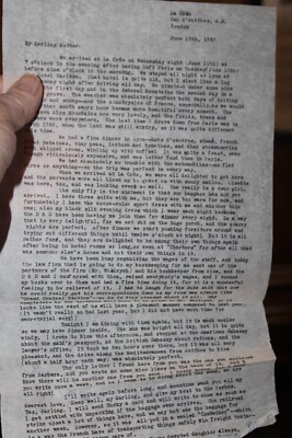 Letter from the Duke & Duchess Windsor Secretary to Mom 6/13/47 La Croe ...