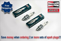 OEM New Champion Marine Spark Plug 938M QL78YC (Set of 2) | eBay