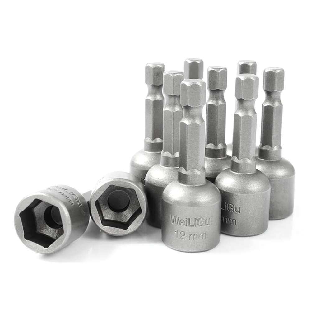 45/48mm Length Hex Magnetic Socket 1/4" Hex Shank Impact Nut Driver ...