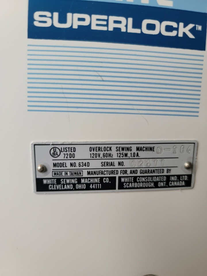 White Superlock 634D Serger Sewing Machine Ready to Use | eBay