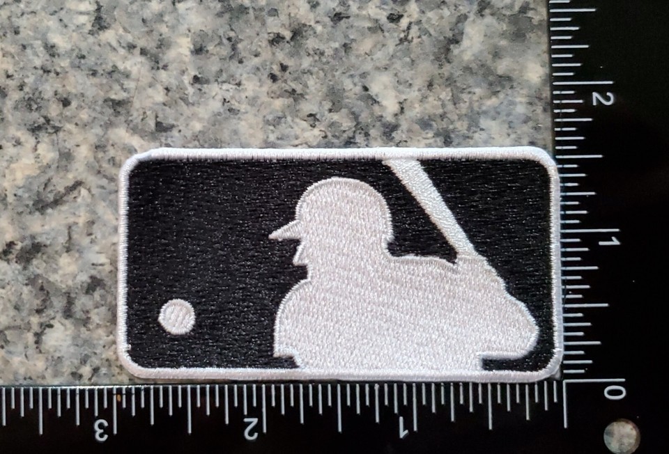 MLB Logo Patch. Black And White. Baseball. Embroidered. Iron On Backing ...
