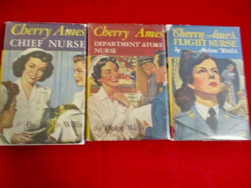 CHERRY AMES Nurse Books Lot (3) Helen Wells Mylar Covers on Dust ...