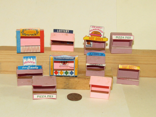 10 ho scale CARNIVAL FOOD CONCESSION BOOTHS for Model Train Layouts ...