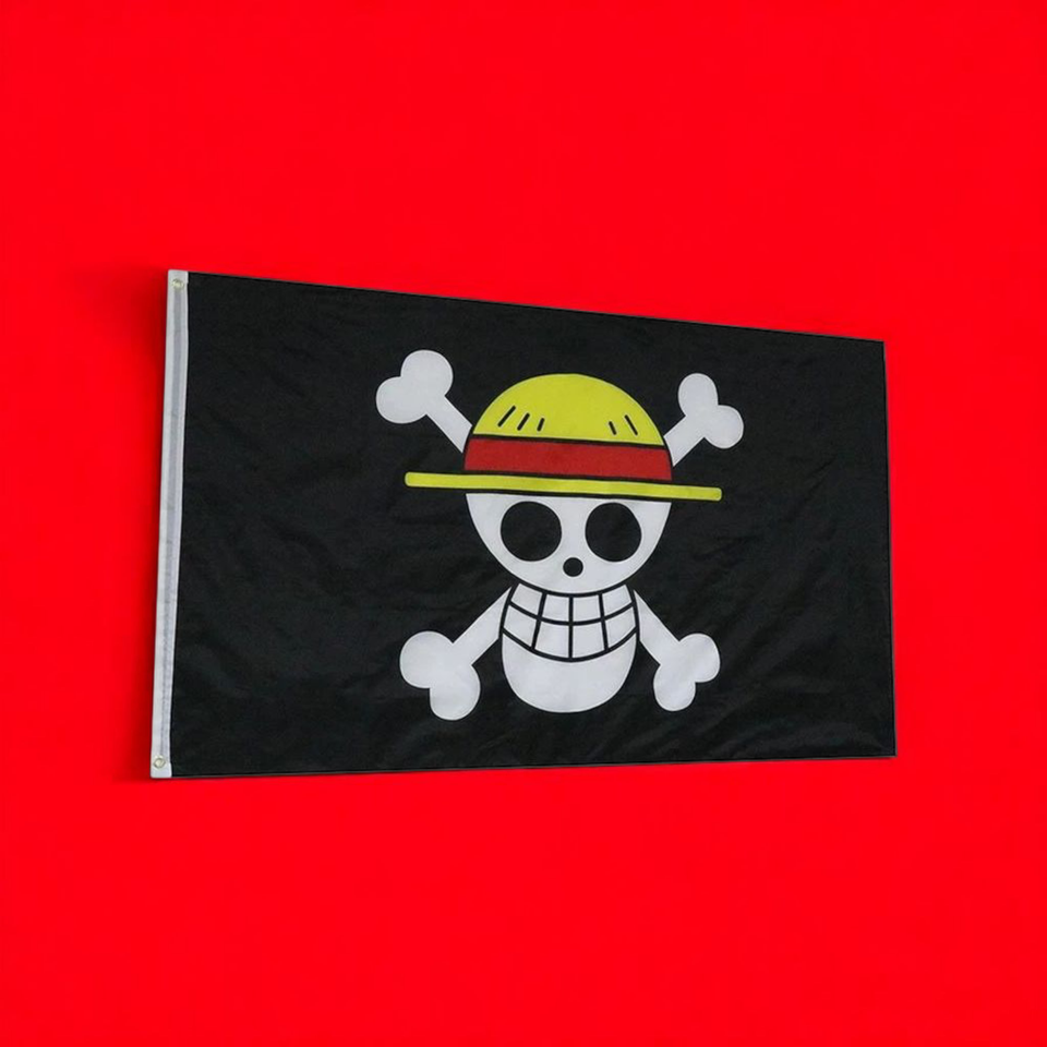 Luffy Flag - One Piece Luffy's Straw Hat Pirate Flag High Quality ...