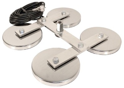ProComm PCTM54 Heavy Duty Quad 5 Inch Magnet Mount Stud 15 Feet Coax CB ...