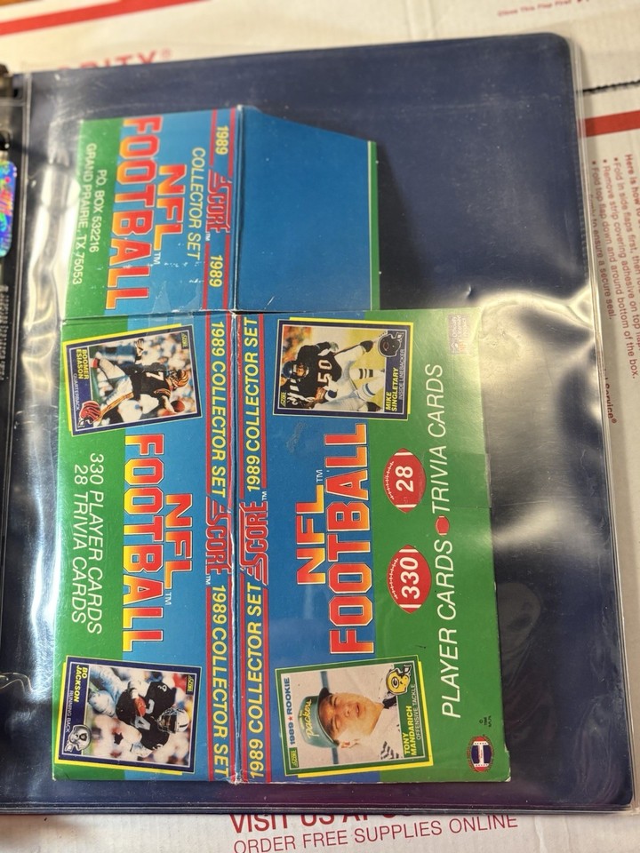1989 Score Football Complete Set 330 Cards, RC Barry Sanders, Troy ...
