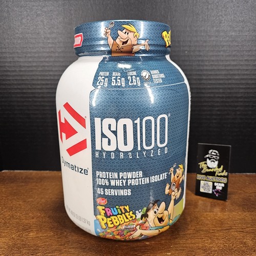 Dymatize ISO 100% Whey Protein Isolate, Fruity Pebbles 3lbs EXP 12/24 ...