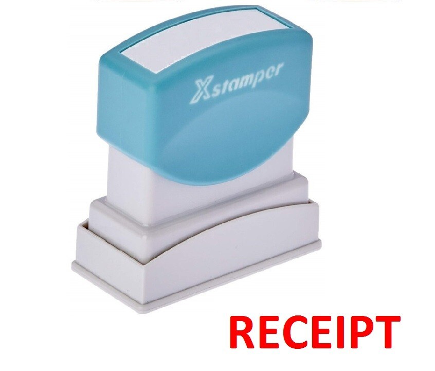 X-STAMPER 1564 'RECEIPT' SELF-INKING MESSAGE STAMP XSTAMPER RED INK ...