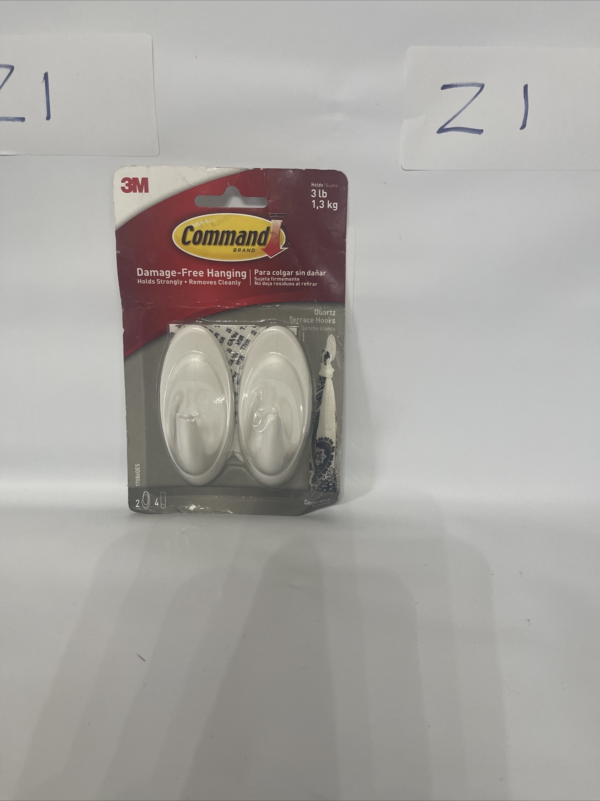 Command Quartz Terrace Hook 2 Hooks 4 Strips 17086q for sale online | eBay