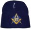 8" NAVY MASONIC EMBROIDERED WINTER BEANIE SKULL CAP mason hat | eBay