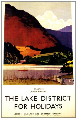 VINTAGE LAKE DISTRICT GRASMERE RAILWAY TRAVEL Print Poster Wall Picture ...