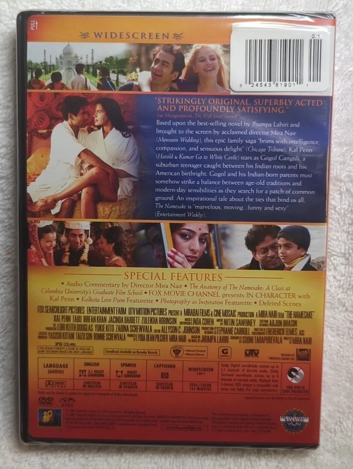 The Namesake (2007 Fox Searchlight DVD, Mira Nair PG-13) Kal Penn | eBay