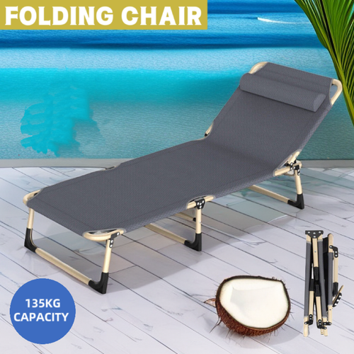 Folding Beach Chair Lounge Chair Tanning Recline Chair 4adjustable ...