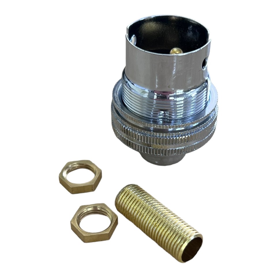 Jeani Brass Lamp Holder Table Lamp Kit B22 Bayonet Cap 10mm Threaded ...