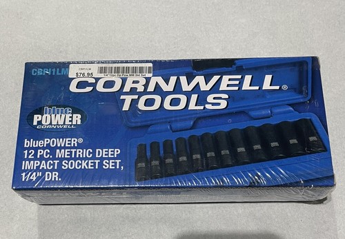 Cornwell Tools CBPI1LM 6-Point 1/4" Dr 12 Piece Impact Metric Deep ...
