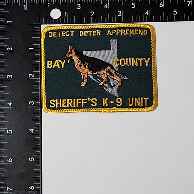 Bay County Sheriff K9 Unit Patch. 4x3 Inches. Great Condition! | eBay