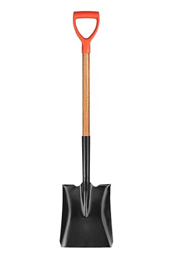 Square Digging Shovel, Hardwood Handle, D-Grip, Gardening Shovel, Snow ...