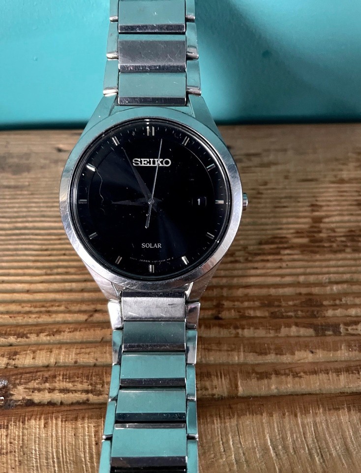 Seiko Solar Silver Men's Watch | eBay UK