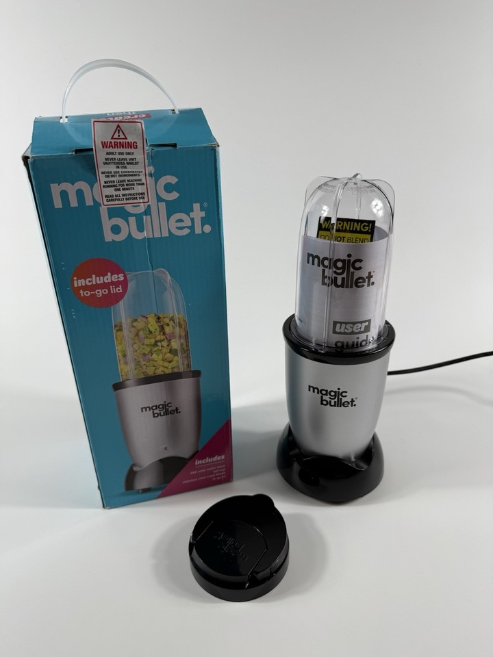 NutriBullet 1485 Magic Bullet 4pc Blender Mixer & Food Processor Silver ...